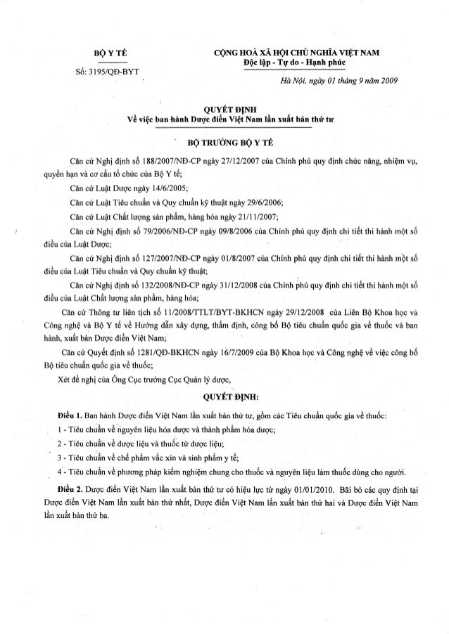 Dược điển việt nam iv 2009 (1) | PDF