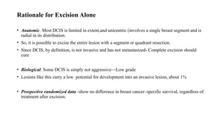 Ductal carcinoma in situ breast- management and pathology | PPTX