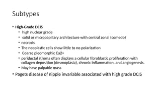 Ductal carcinoma in situ of breast - classification and management | PPT