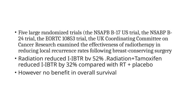 Ductal carcinoma in situ of breast - classification and management | PPT