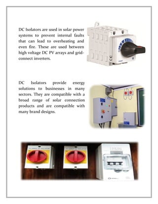Dc isolators | PDF