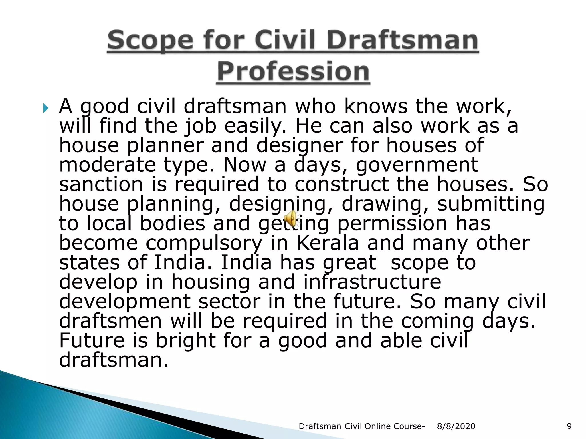 Draftsman Civil Classes Online | PPTX