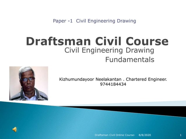 Draftsman Civil Classes Online | PPTX | Drawing and Sketching | Arts ...