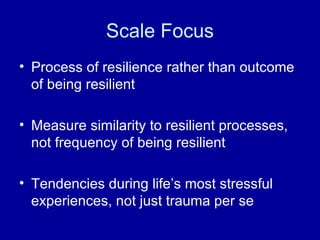 Marine Corps COSC_Resilience Scale 2008 | PPT