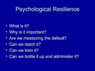 Marine Corps COSC_Resilience Scale 2008 | PPT