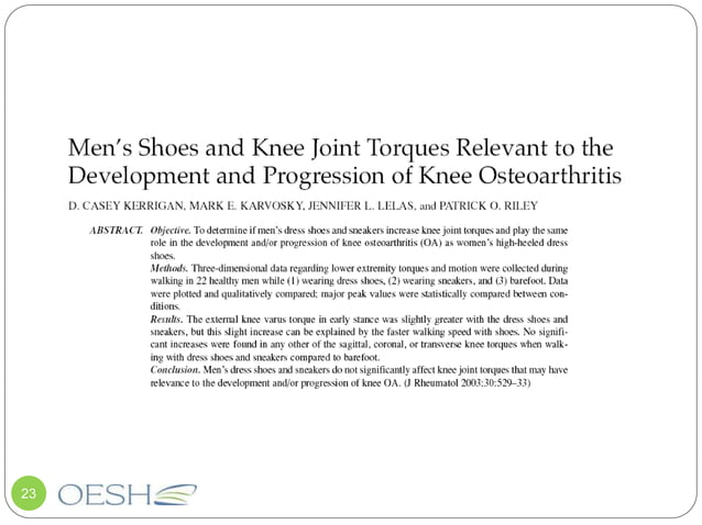 Healthy Shoe Design - How shoes affect joints | PPT