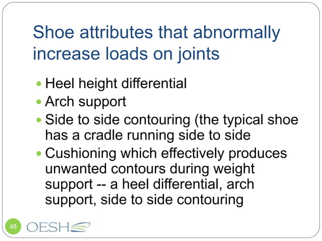 Healthy Shoe Design - How shoes affect joints | PPT