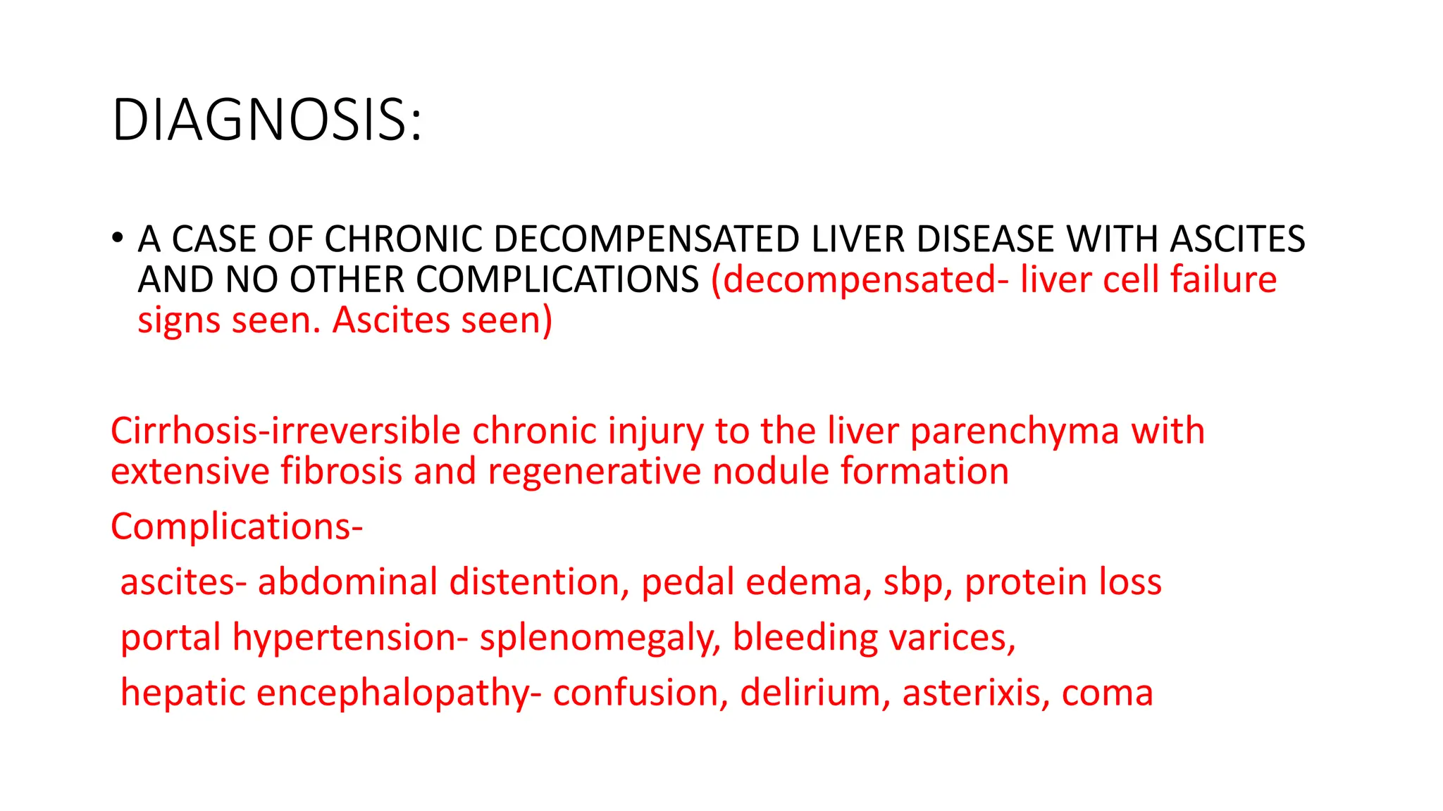 DCLD WITH ASCITIS case presentation Abdomen case | PPTX