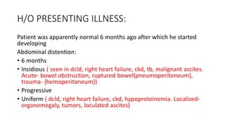 DCLD WITH ASCITIS case presentation Abdomen case | PPTX