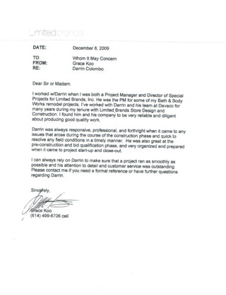 Dc letters of recommendation | PDF