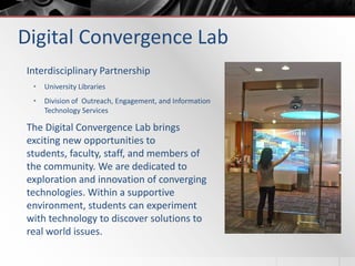 NIU Digital Convergence Lab | PPTX