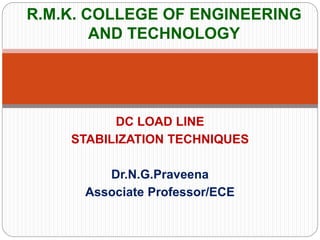 Dc load line fixed biasing | PPT