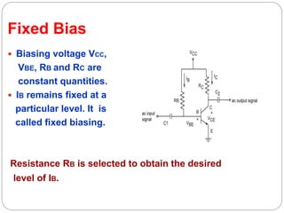 Dc load line fixed biasing | PPT