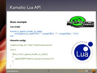 Kamailio - SIP Routing in Lua | PDF