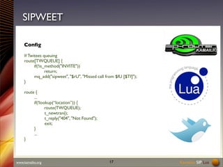 Kamailio - SIP Routing in Lua | PDF