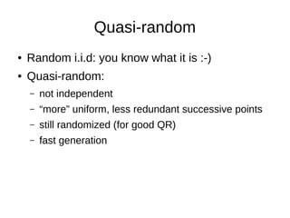 Derandomized evolution strategies (quasi-random) | PPT
