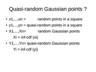 Derandomized evolution strategies (quasi-random) | PPT