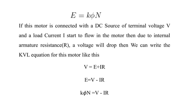 DC MACHINE-Motoring and generation, Armature circuit equation | PPTX ...