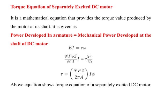 DC MACHINE-Motoring and generation, Armature circuit equation | PPTX | Physics | Science