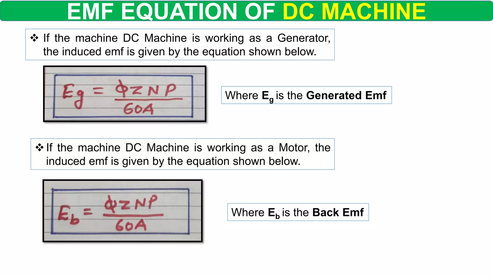 EMF EQUATION OF DC GENERATOR,DC MOTOR|DAY15|BACK EMF,TORQUE OF DC MOTOR|BASIC ELECTRICAL ...