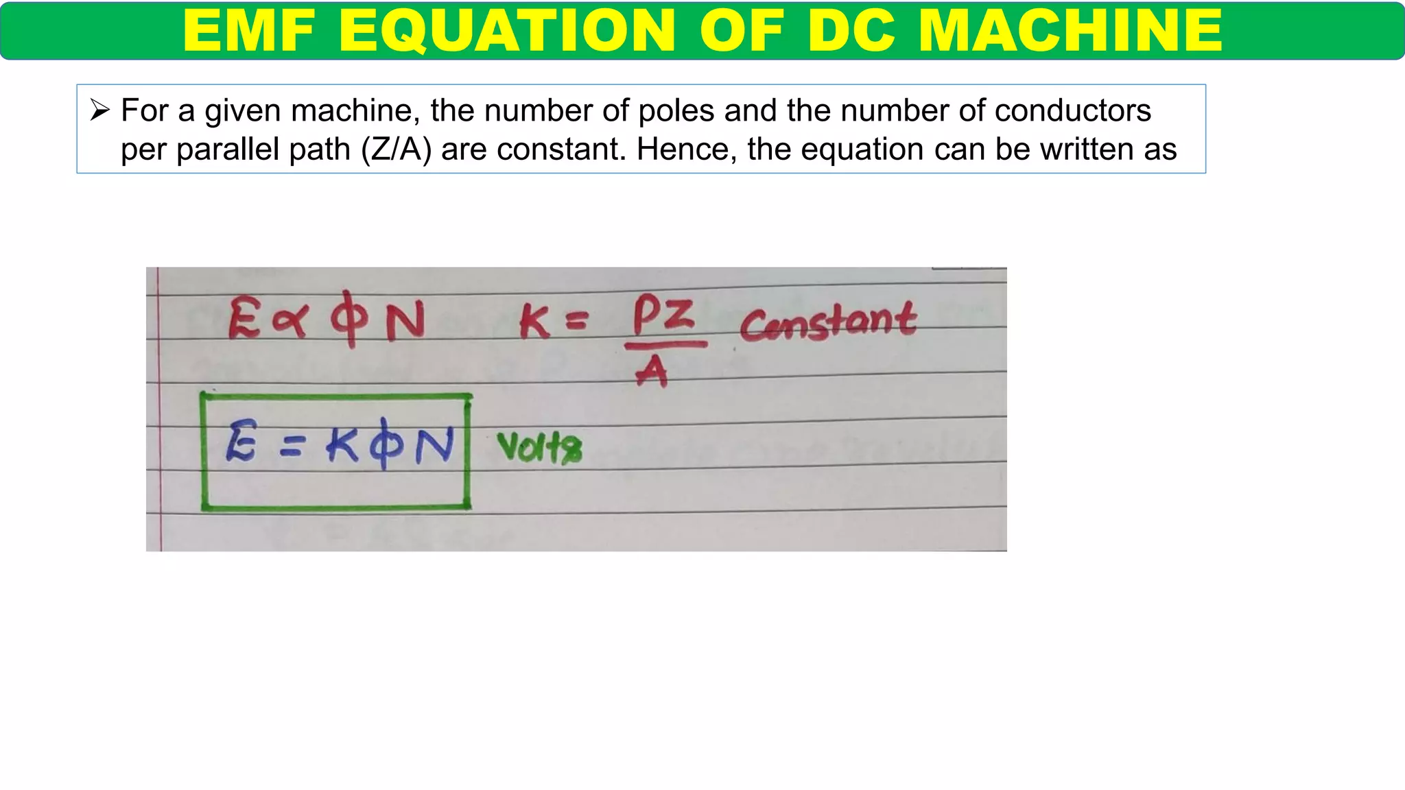 EMF EQUATION OF DC GENERATOR,DC MOTOR|DAY15|BACK EMF,TORQUE OF DC MOTOR ...