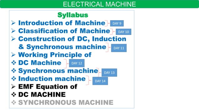 EMF EQUATION OF DC GENERATOR,DC MOTOR|DAY15|BACK EMF,TORQUE OF DC MOTOR ...