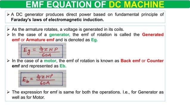 EMF EQUATION OF DC GENERATOR,DC MOTOR|DAY15|BACK EMF,TORQUE OF DC MOTOR|BASIC ELECTRICAL ...