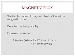 Magnetic Circuits, Introduction to electrical machines | PPTX