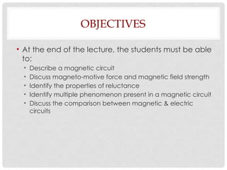 Magnetic Circuits, Introduction to electrical machines | PPT