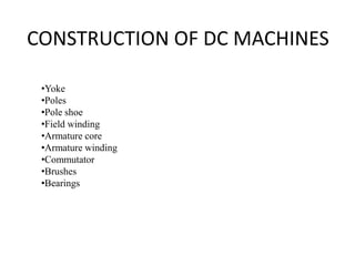 Dc machines ppt | PPTX