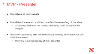 MVP vs MVVM : a fast introduction | PPT