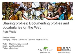 Documenting metadata application profiles and vocabularies | PPT