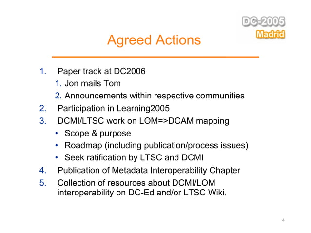DCMI/IEEE workshop DC2005 | PPT