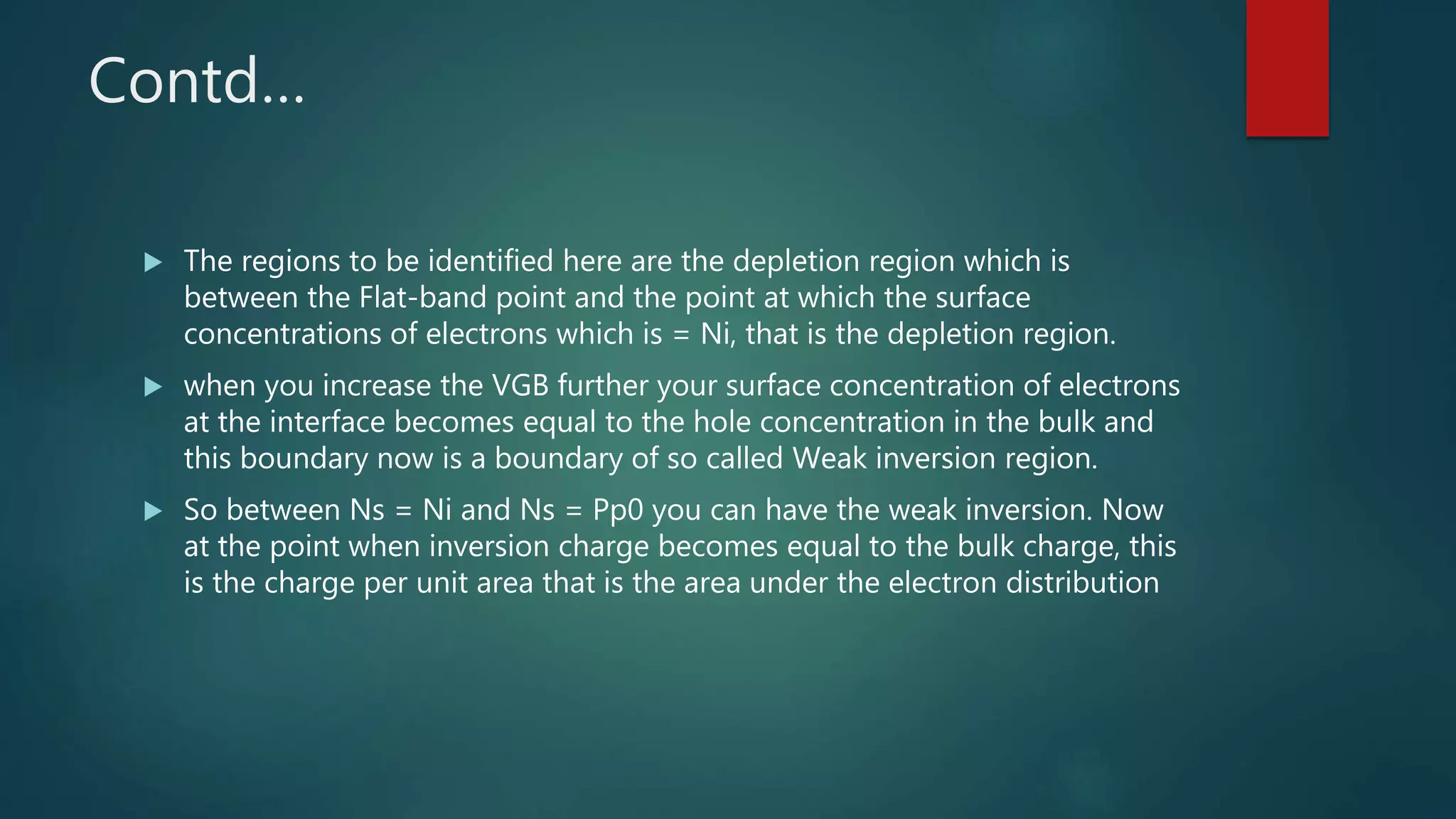 Dc model of a large uniformly doped bulk MOSFET - lecture 46 | PPTX