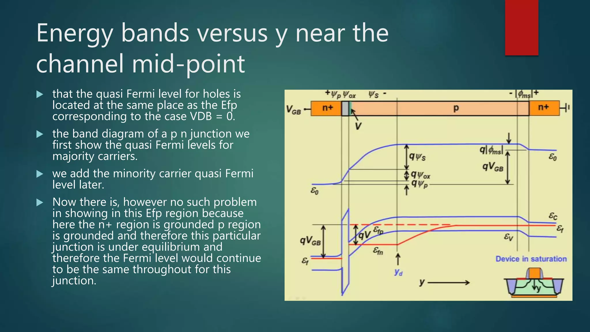 Dc model of a large uniformly doped bulk MOSFET - lecture 46 | PPTX