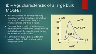 Dc model of a large uniformly doped bulk MOSFET - lecture 46 | PPTX