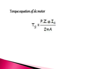 Dc motor- load characteristics | PPTX