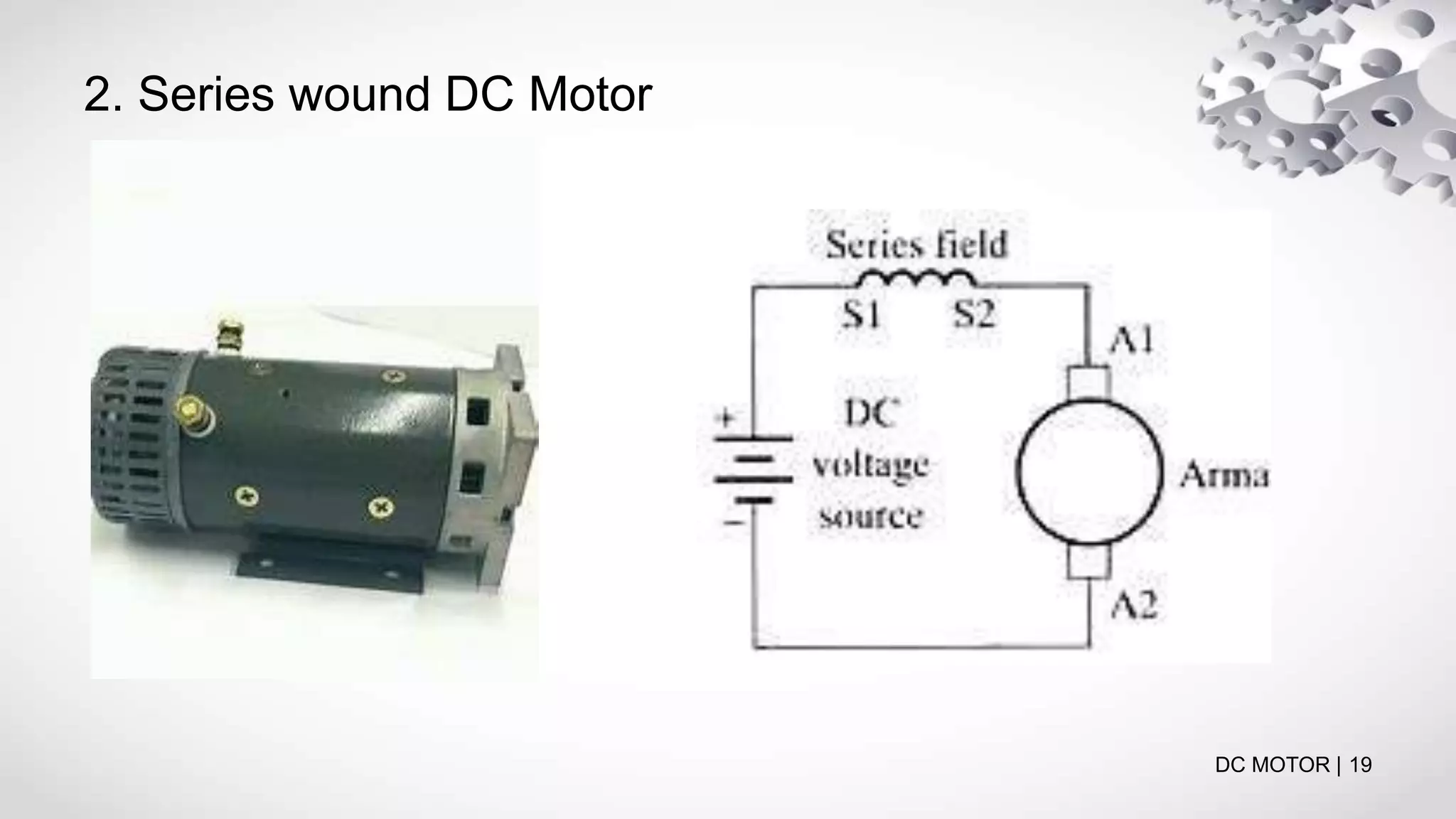 Working,construction,History Types and Applications of DC motors | PPTX