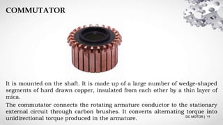 Working,construction,History Types and Applications of DC motors | PPTX