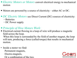 DC motor powerpoint presentation by dynamo.ppt | Physics | Science