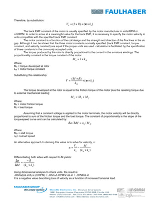 Dc motor calculations | PDF