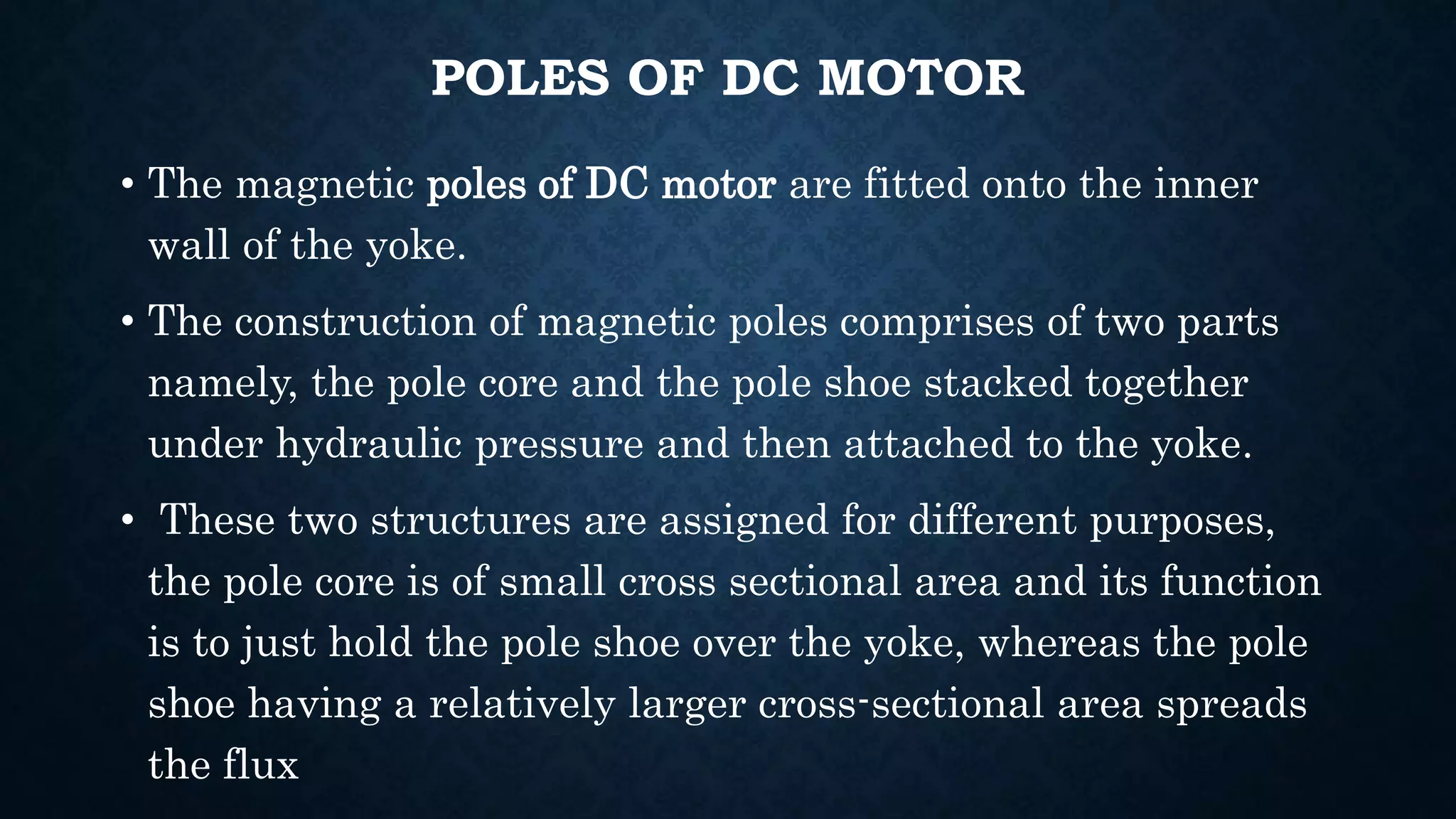 Dc motor construction | PPTX