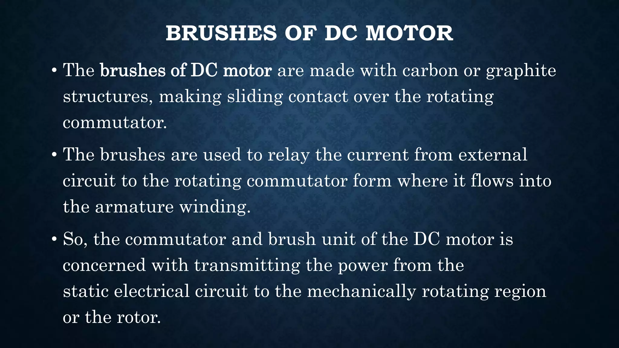 Dc motor construction | PPTX