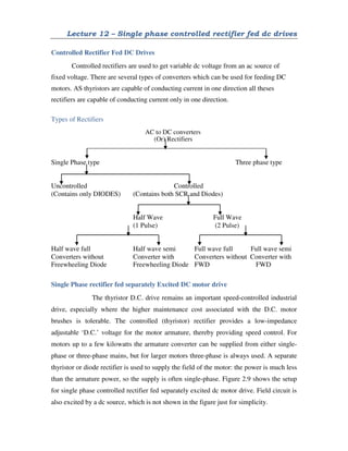dc motor control and DC drives Control - | PDF