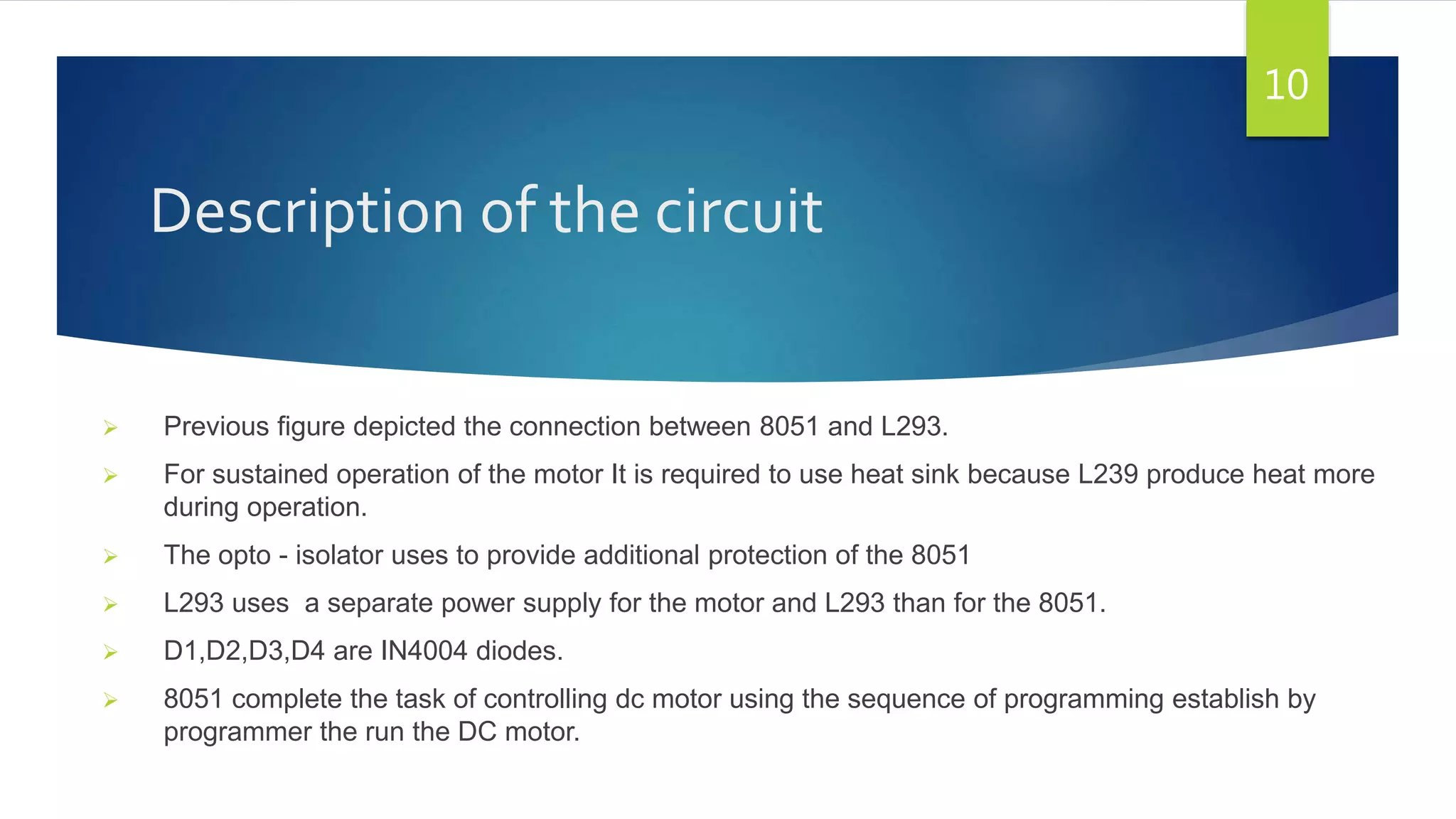 DC Motor Direction Control Using 8051 C Program | PPTX