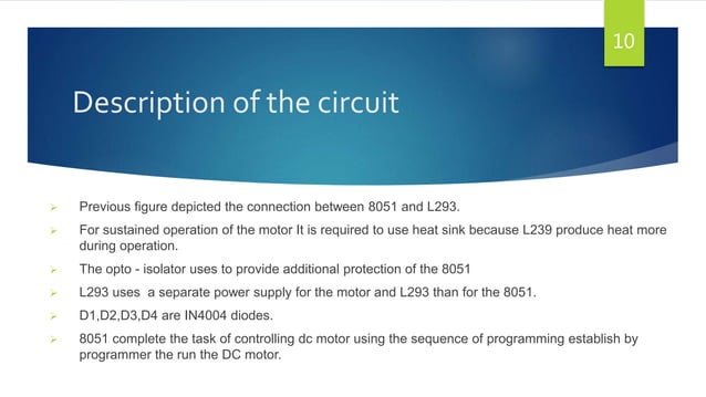 DC Motor Direction Control Using 8051 C Program | PPTX