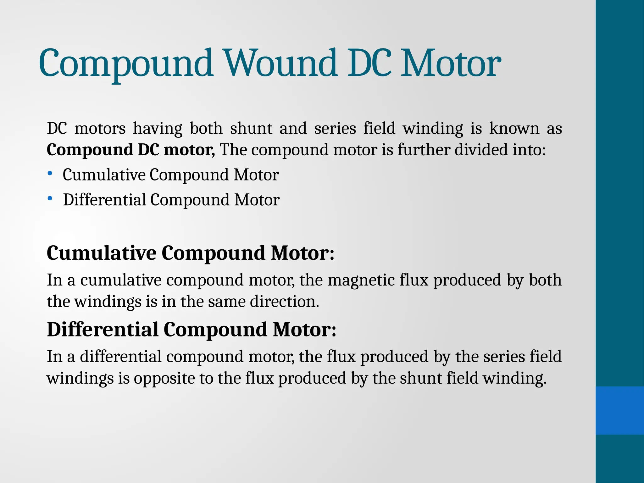 DC Motor electrical technology electrical engineering | PPTX