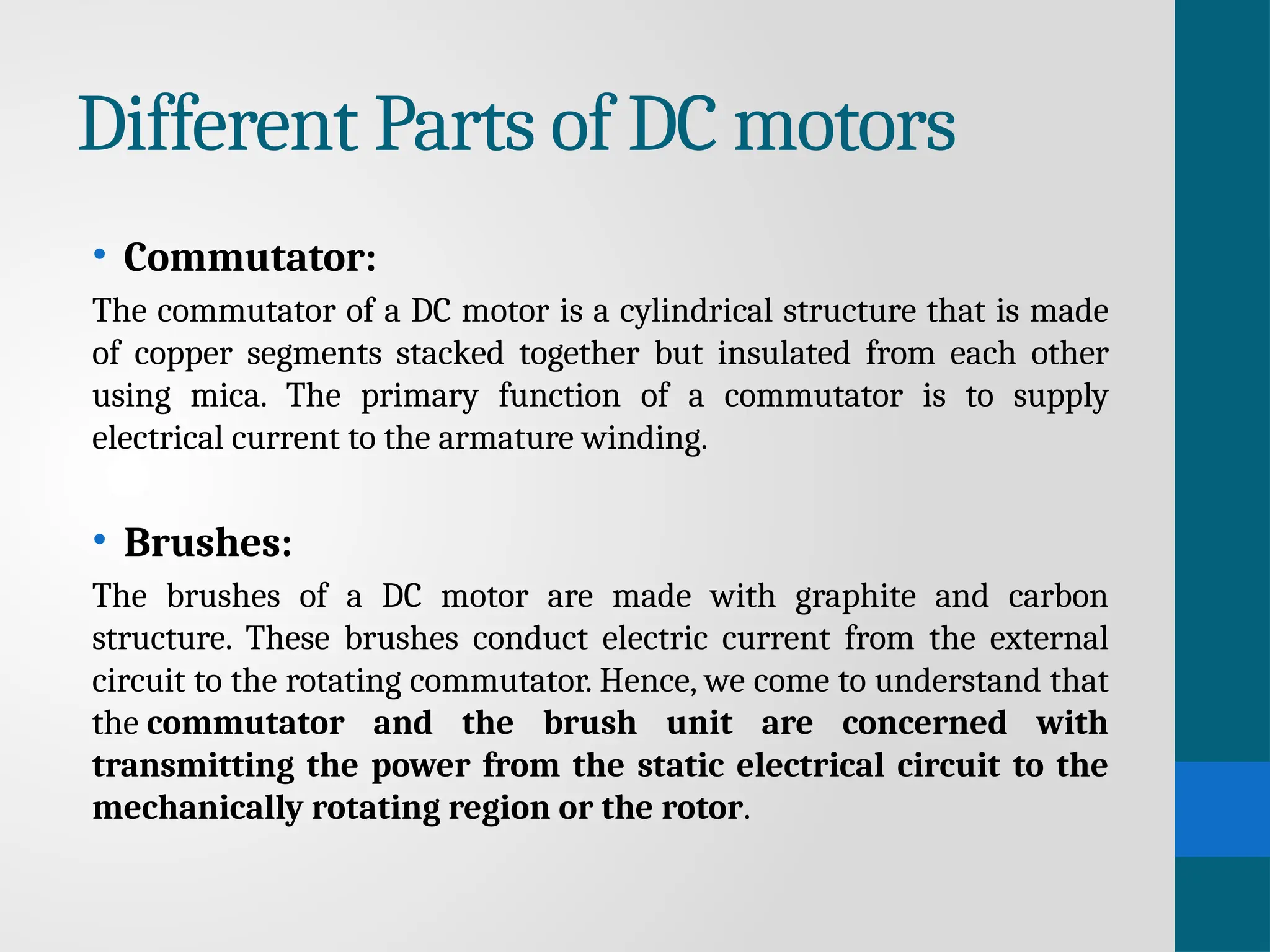DC Motor electrical technology electrical engineering | PPTX