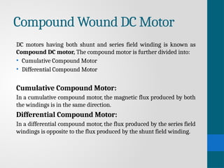 DC Motor electrical technology electrical engineering | PPT