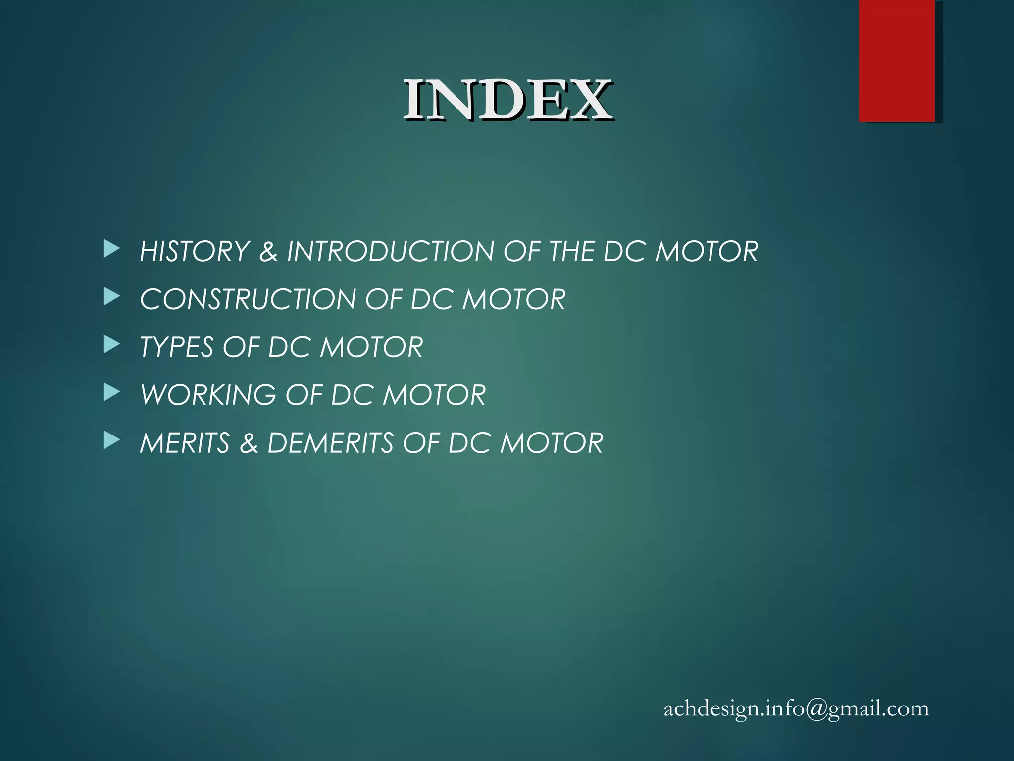 Presentation On Dc Motors | PPT